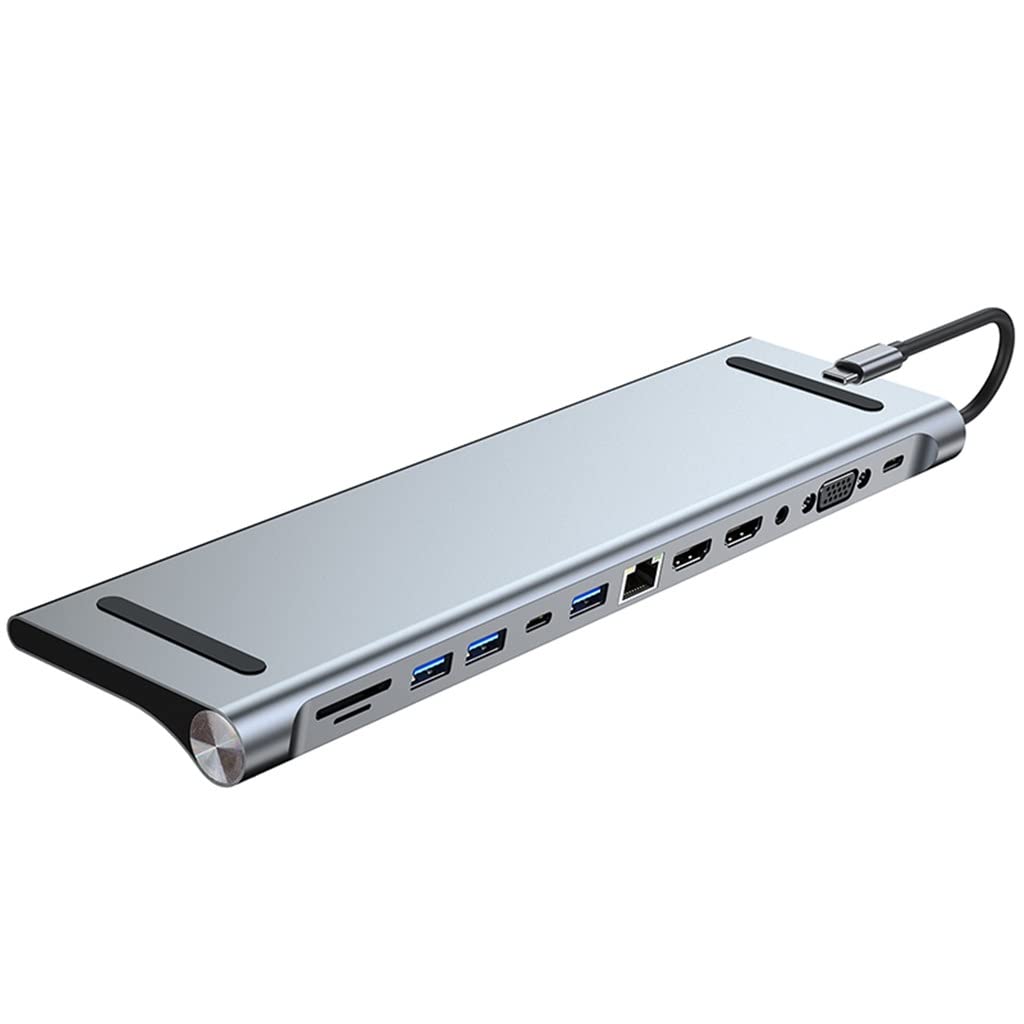 LUKEO USB HUB 3 0 Type C 4K Compatible TV Monitor Video Converter RJ45 Ethernet SD TF Card Reader PC