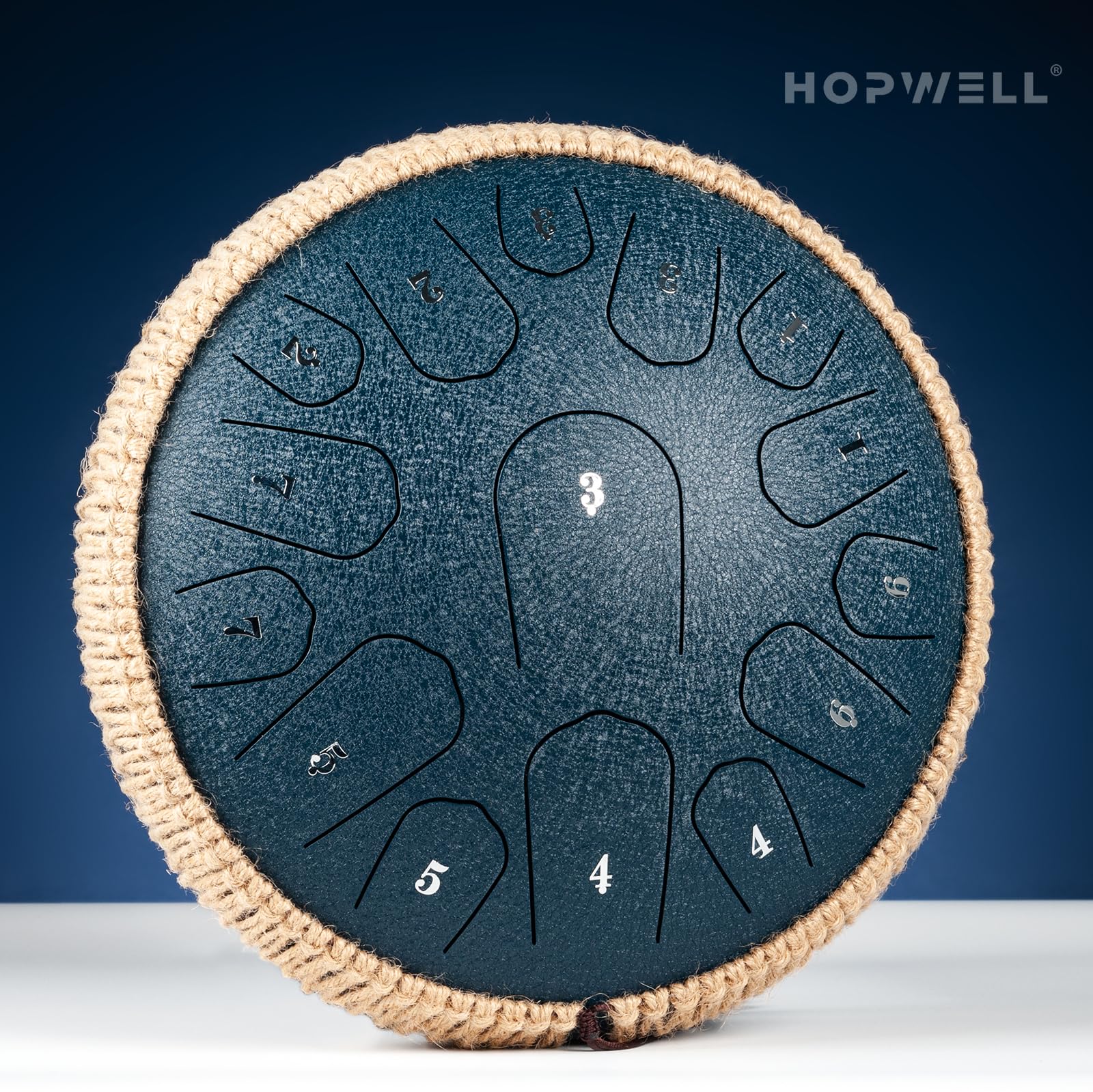 HOPWELL Steel Tongue Drum 12 Inches 11 Notes - Percussion Instruments - Hand Pan Drum with Drum Mallets and Carry Bag, C Major