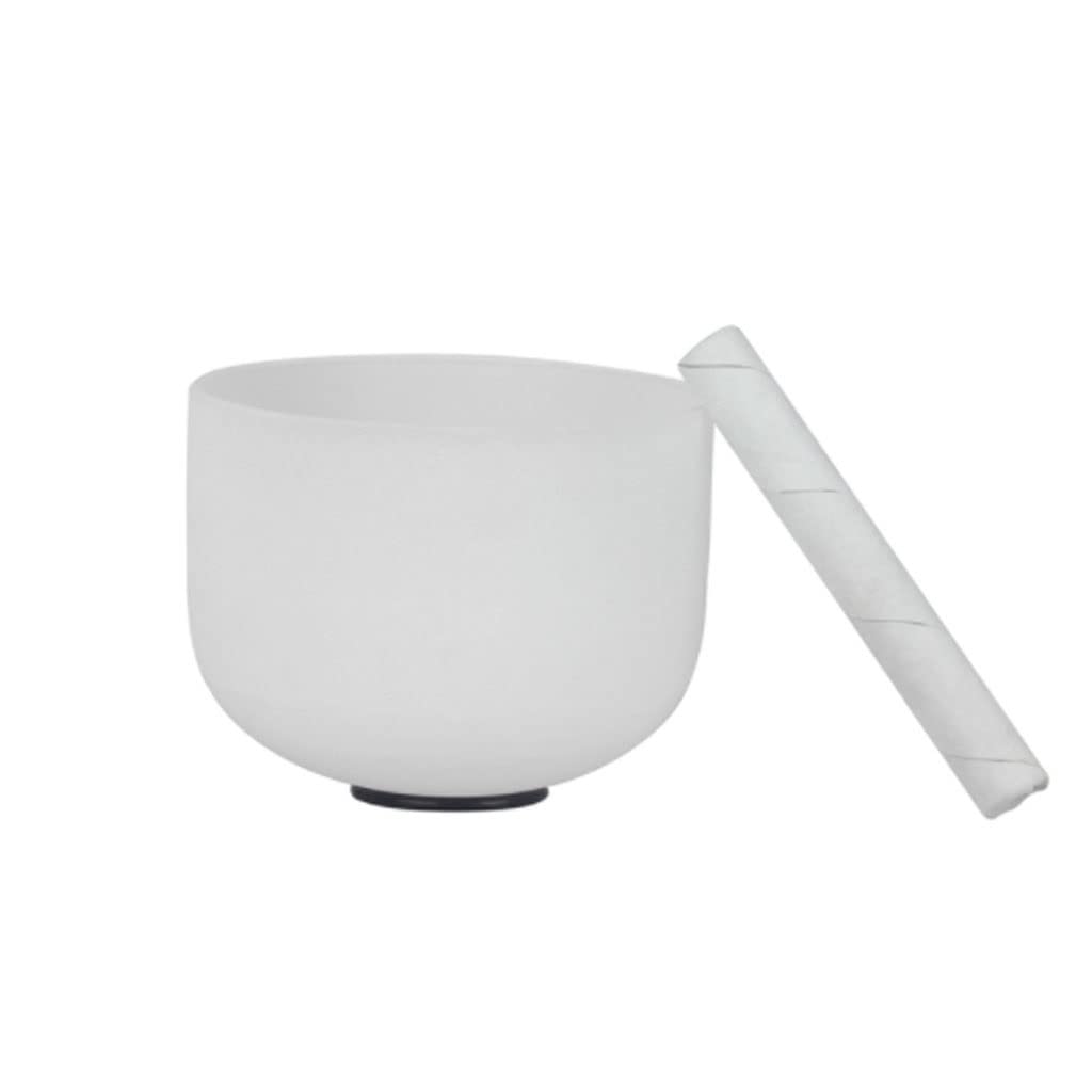 LXXSH Crystal Singing Bowl Frosted Yoga Sound Perfect Singing Bowl Rubber Stick