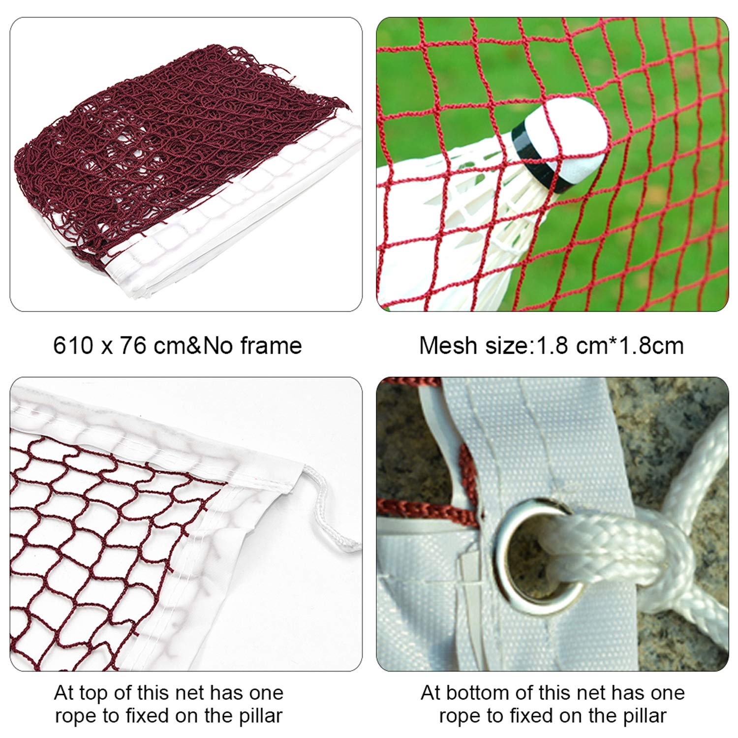 Forestfish Portable Badminton Net Outdoor Sports for Garden 20 FT x 2.5 FT