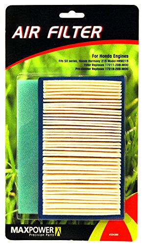 MaxPower 334386 Air Filter with Pre-Filter Replaces Honda 17211-ZG9-M00 (Pre-filter 17218-ZG9-M00), Kohler 1408301S, MTD 751-10298