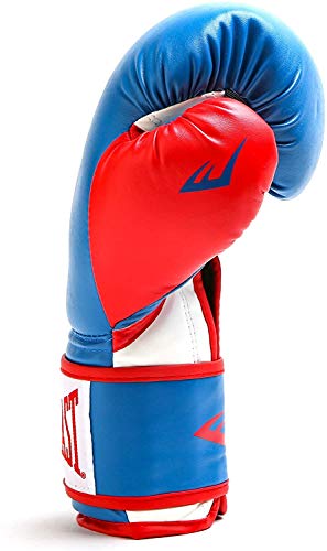 Everlast P00000594 Powerlock Training Gloves (Hook & Loop) Blue/Red 16oz