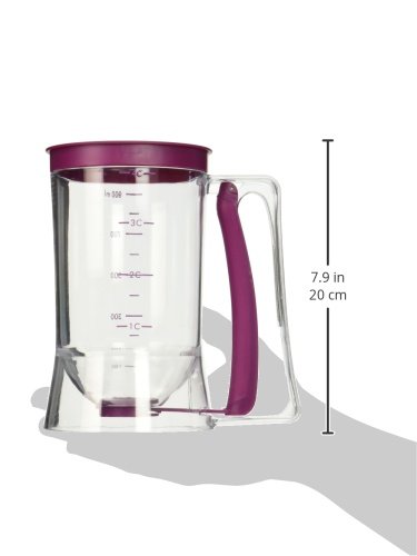 Kole Batter Dispenser with Squeeze Handle Kitchen Essentials, Regular, Transparent