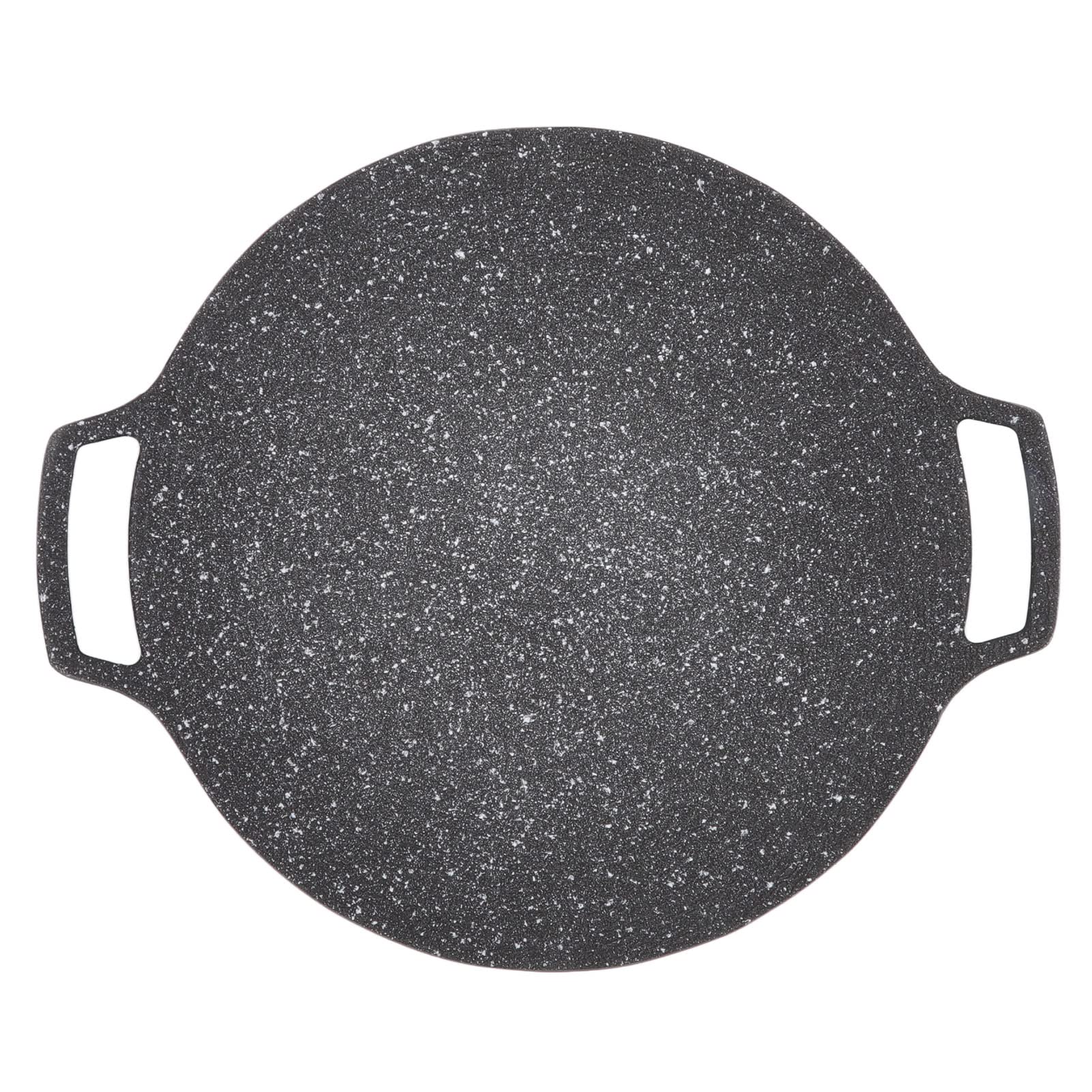 Korean Griddle Pan, Korean BBQ Plate Barbecue Grill Non Stick Circular Frying Pan for Home Outdoor Stove, Non-stick Coating frying Pan(Gas Model 30cm)