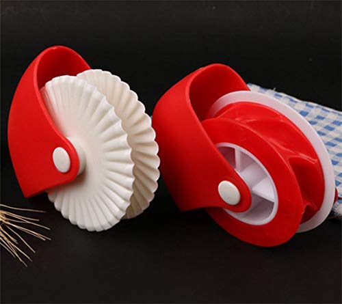 HYG Pastry Wheel Decorator and Cutter Beautiful Pie Crust, Plastic Pastry Pie Decoration Cutter Wheel Roller, Lattice Cutter Pastry Tool for Beautiful Pie Crust or Ravioli Pasta