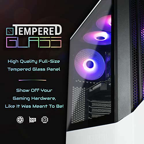 Periphio Castle Prebuilt Gaming PC - AMD Ryzen 5 4600G CPU (4.2GHz Turbo) | Radeon Vega 7 iGPU (4GB) | 1TB M.2 NVMe SSD Storage | 16GB DDR4 RAM | Windows 10 Gaming Desktop Computer | 5G-WiFi + BT