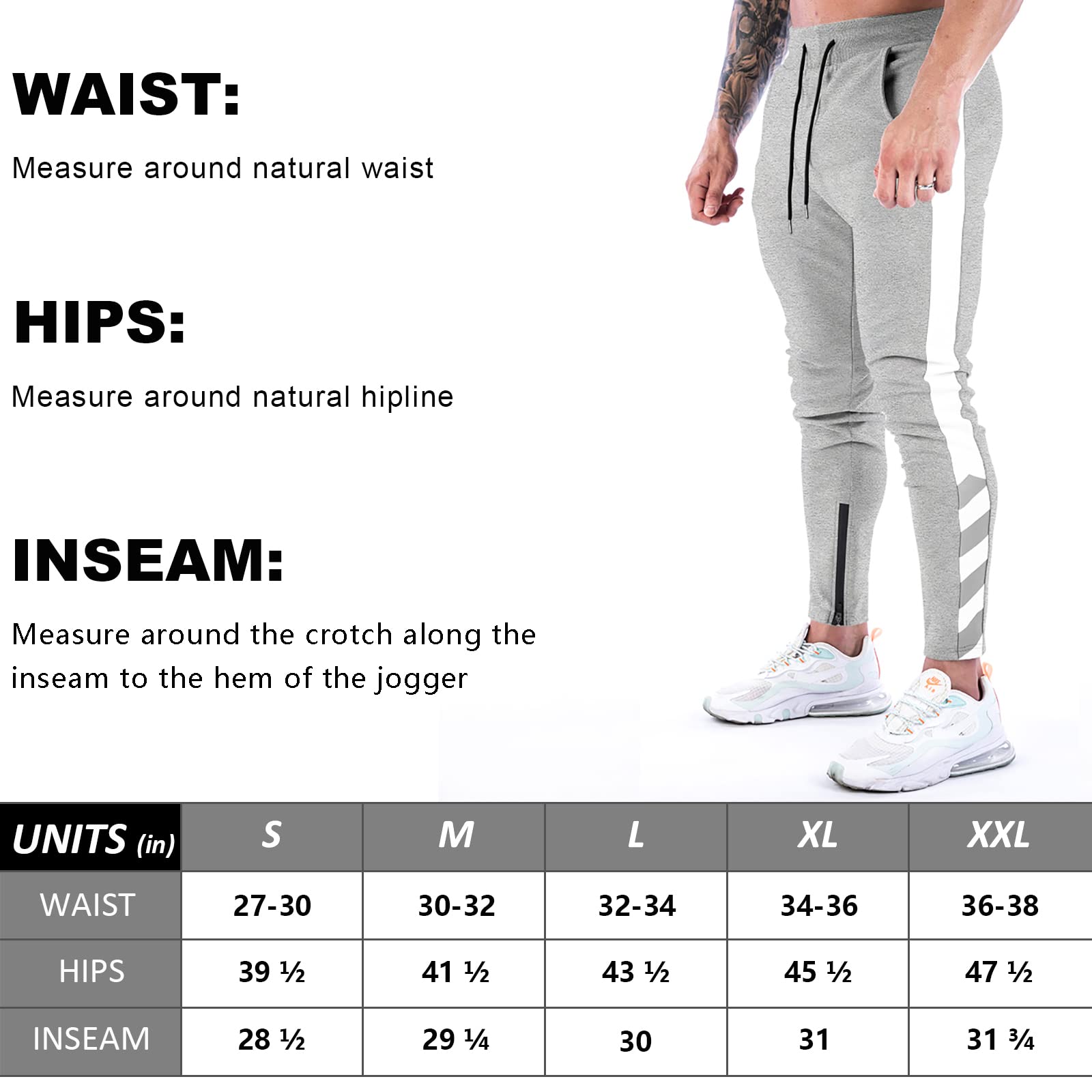 GINTPK Men's Track Pants,Slim Fit Athletic Sweatpants Joggers with Zipper Pockets Yoga Running Workout Pants Navy L