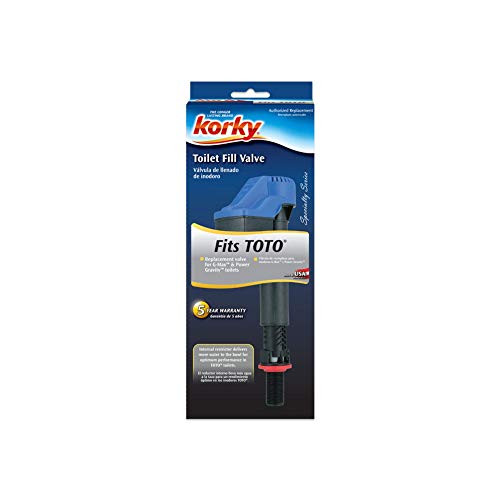 Korky 528T Replacement TOTO Toilet Fill Valve - Fits G-Max and Power Gravity Toilets -Easy to Install -Made in USA