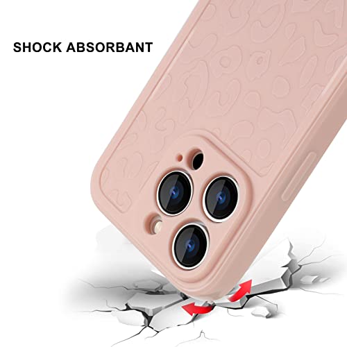 SAKUULO Compatible with iPhone 12 Pro Max Case Pink Leopard Design Soft Phone Case Shockproof Full Camera Protective Cover for iPhone 12 Pro Max, Pink