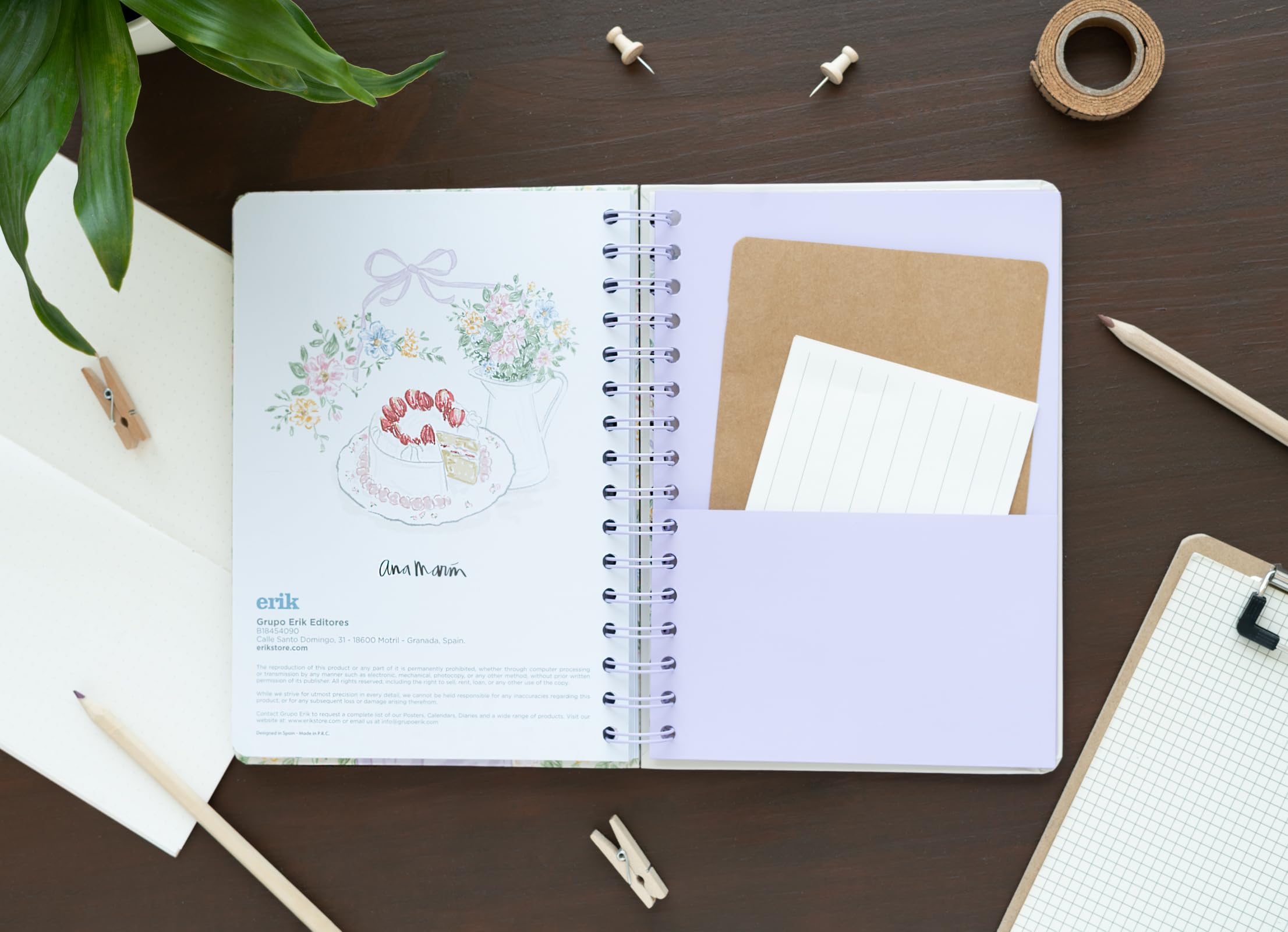 Grupo Erik Ana Marin Diary 2023-2024 | Back To School 12 Months Academic Diary 2023-2024 Week To View A5 | August 2023 - July 2024 | Mid Year Diary 2023-2024 With Stickers | Cute Gifts