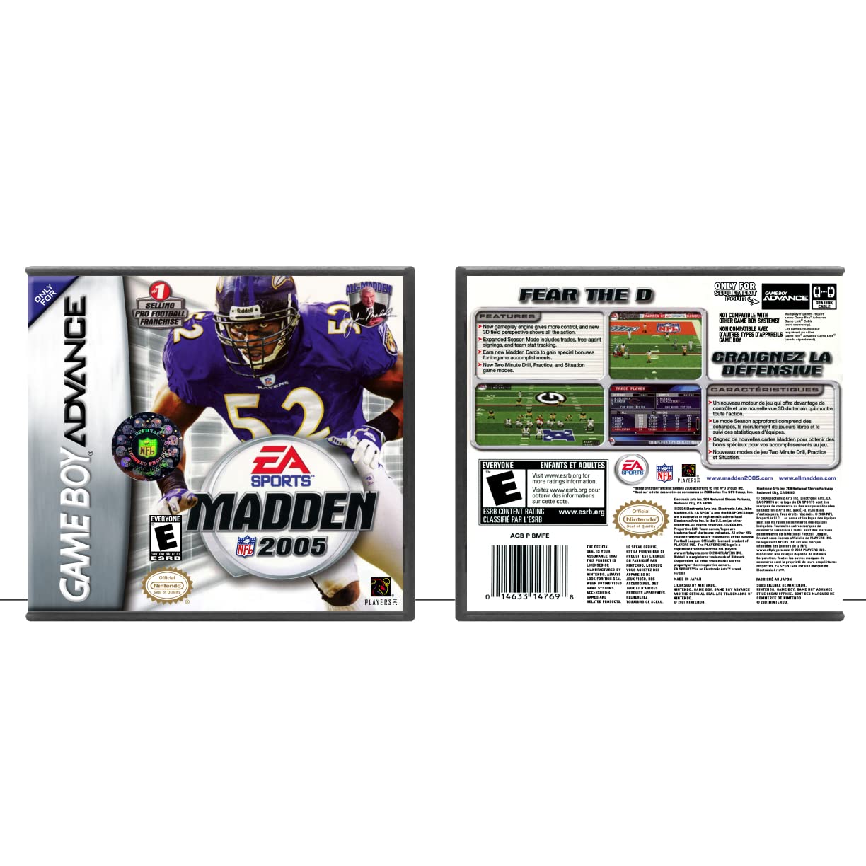 Madden 2005 | (GBA) Game Boy Advance - Game Case Only - No Game