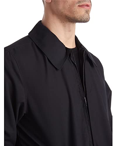Perry Ellis Men?s Jacket ? Casual Lightweight Water Resistant Microfiber Windbreaker Golf Coat (S-XL), Size Medium, Black