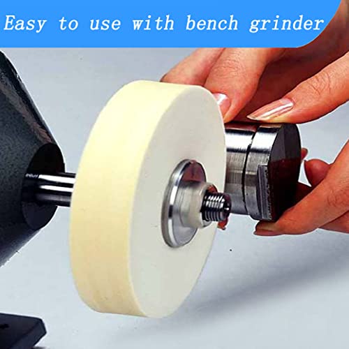 ๐๐ฎ๐จ ๐ค๐ 5 Pcs 3'' Grinding/Buffing Wheels - 3/8'' Arbor Hole Abrasive Polishing Wheel Aluminum Buffing Kits for Bench Grinder