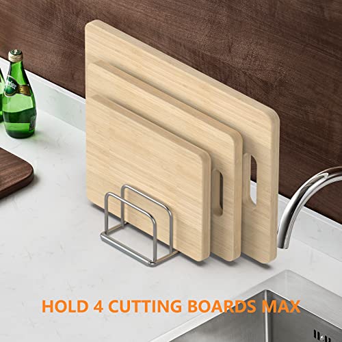 KORRTFID Cutting Board Holder Stand, Cutting Board Storage Rack, Cutting Board Organizer, 304 Stainless Steel Cutting Board Holder, Cookie Sheets Organizer (1.0 Inch Width Slots)