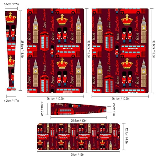 I Love London Full Protective Skin Cover Design Wrap Decal Sticker Compatible with PS5 Digital Edition Console and Controller