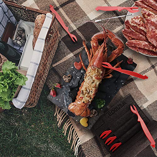 WENDOM Professional 10pcs Crab Leg Crackers and Tools Set with Storage Bag for Lobster, Crawfish, Prawns, Shrimp, Seafood Tools Easy Opener Shellfish Picks Knife