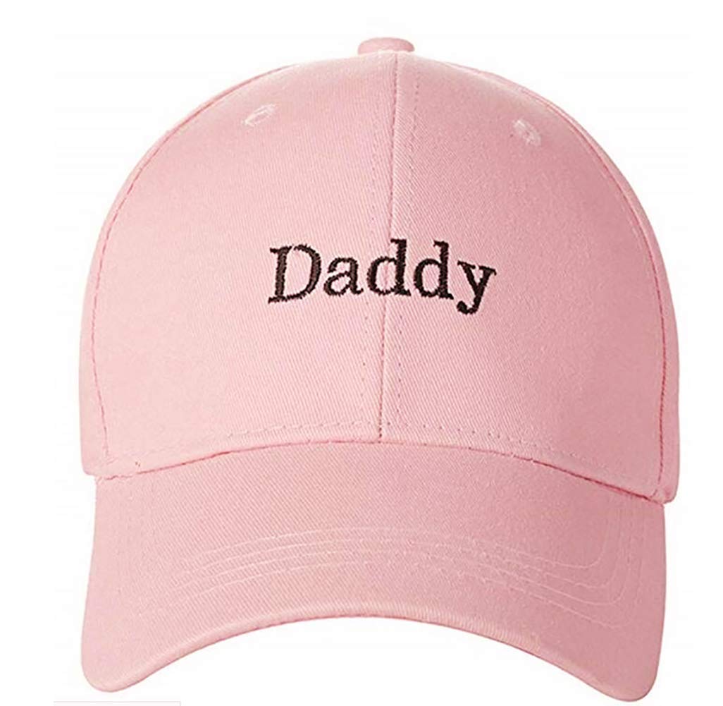 Foetest Cap Adjustable Baseball Cap Daddy Hat Headdress Dad-Cap Hat Sunhat Hip-Hop Flat Snapback Pink