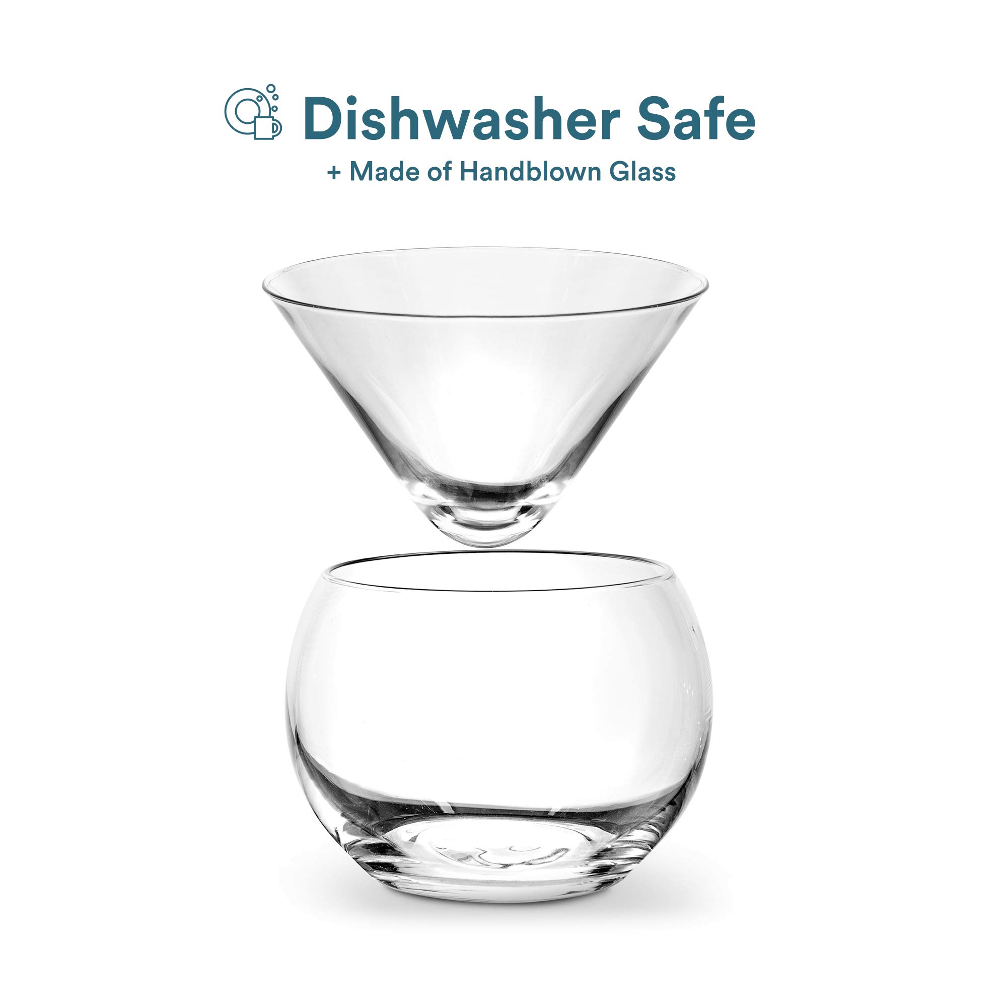 KooK Caviar Servering Set, Glass Chiller Serving Dish with Ice Holder, for Shrimp, Appetizers, Liquor, Martinis and Cocktails, Dishwasher Safe, 5 oz Bowl