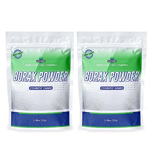 Myoc Borax Powder - 3.98 Oz, Borax Powder Bulk, Borax Powder for Laundry, Borax Powder for Hand Cleaner & Soap, Borax Powder for Slime, Borax for Washing Powder, Borax Powder for Laundry Bulk (Pack of 2)