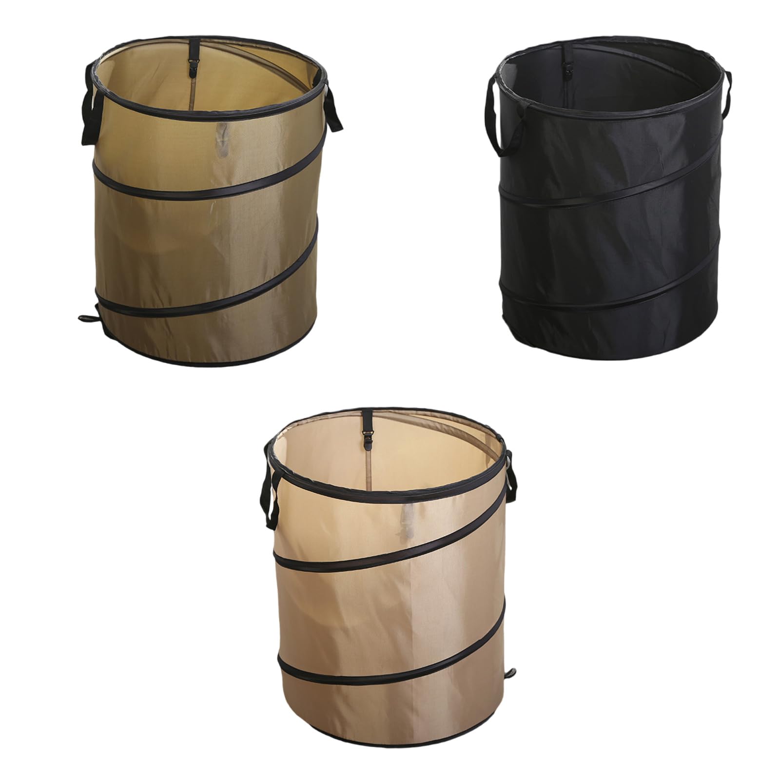 QUETHEDS Folding Trash Can Camping Garbage Bin Home Toy Clothing Storage Container Round Bucket Camping Container Easy to Install