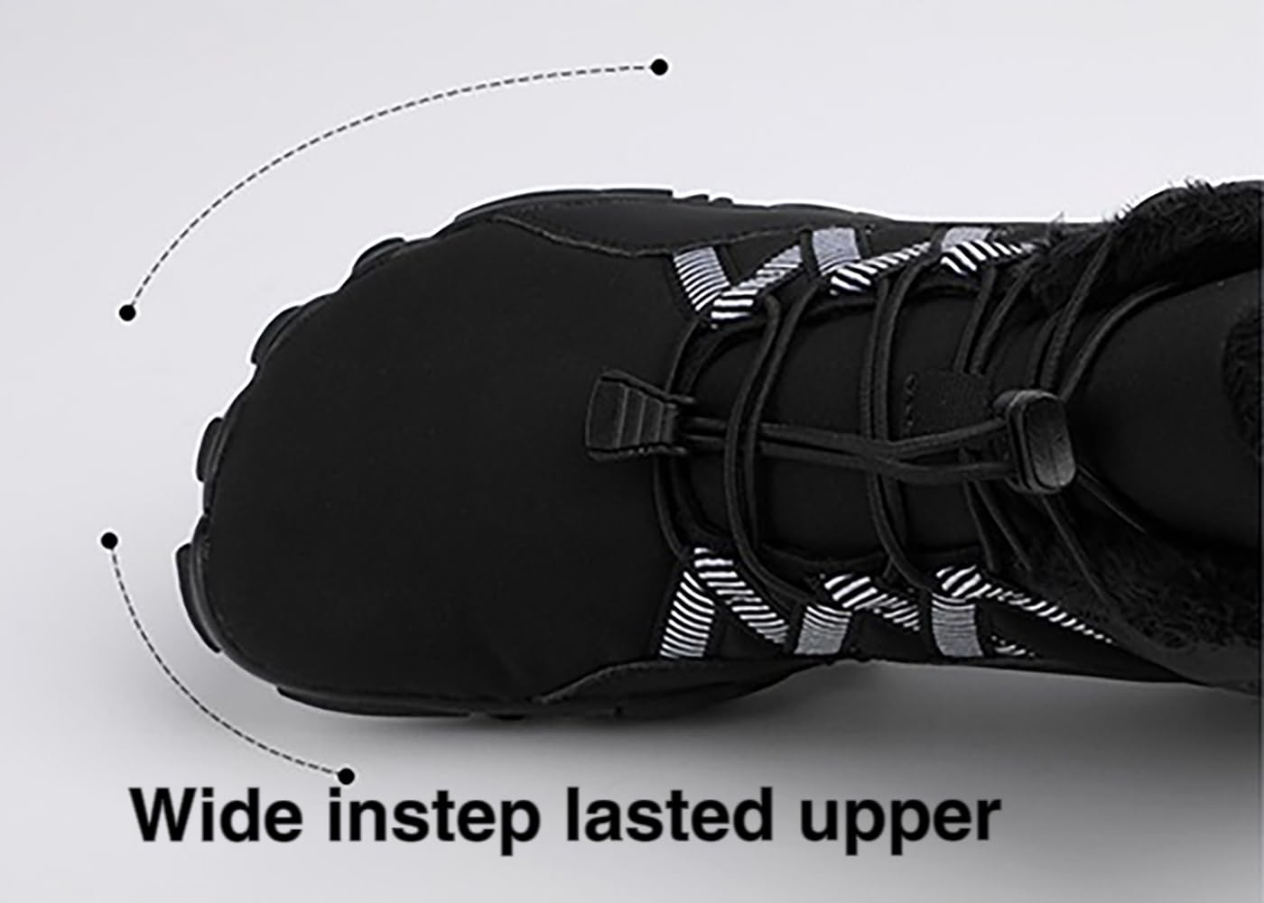 Dinint Barefoot Shoes Men Women Wide Toe Box Winter Cross Trainer Minimalist Zero Drop Sole Cotton Boots Sneakers Light Green