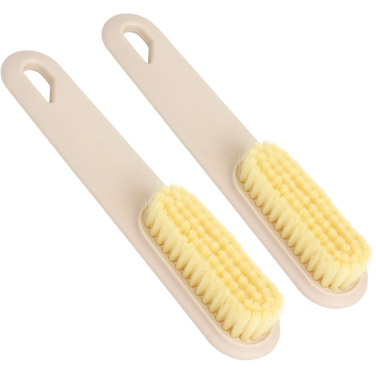 Everests Boot Brush Comfortable Plastic Handle Clothes Cleaner Shoes Scrubbing Soft Cleaning Brush (Pink, 2 Pack)