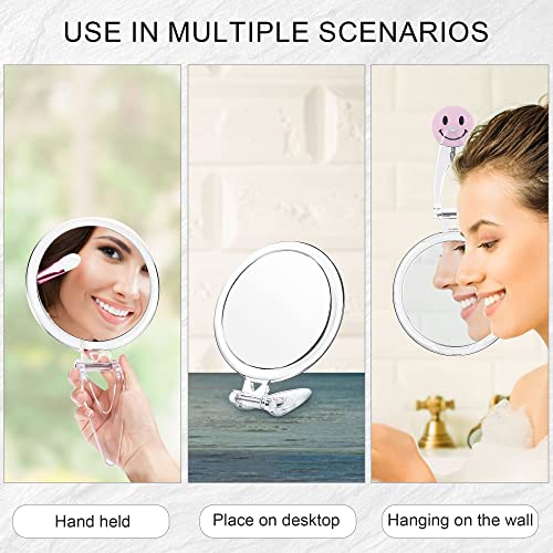 MIYADIVA 25X Magnifying Mirror with Handle,5In Double Sided 1X/25X Magnifying Makeup Mirror,Travel Magnifying Makeup Mirror,Perfect for Blemish/Blackhead Remover