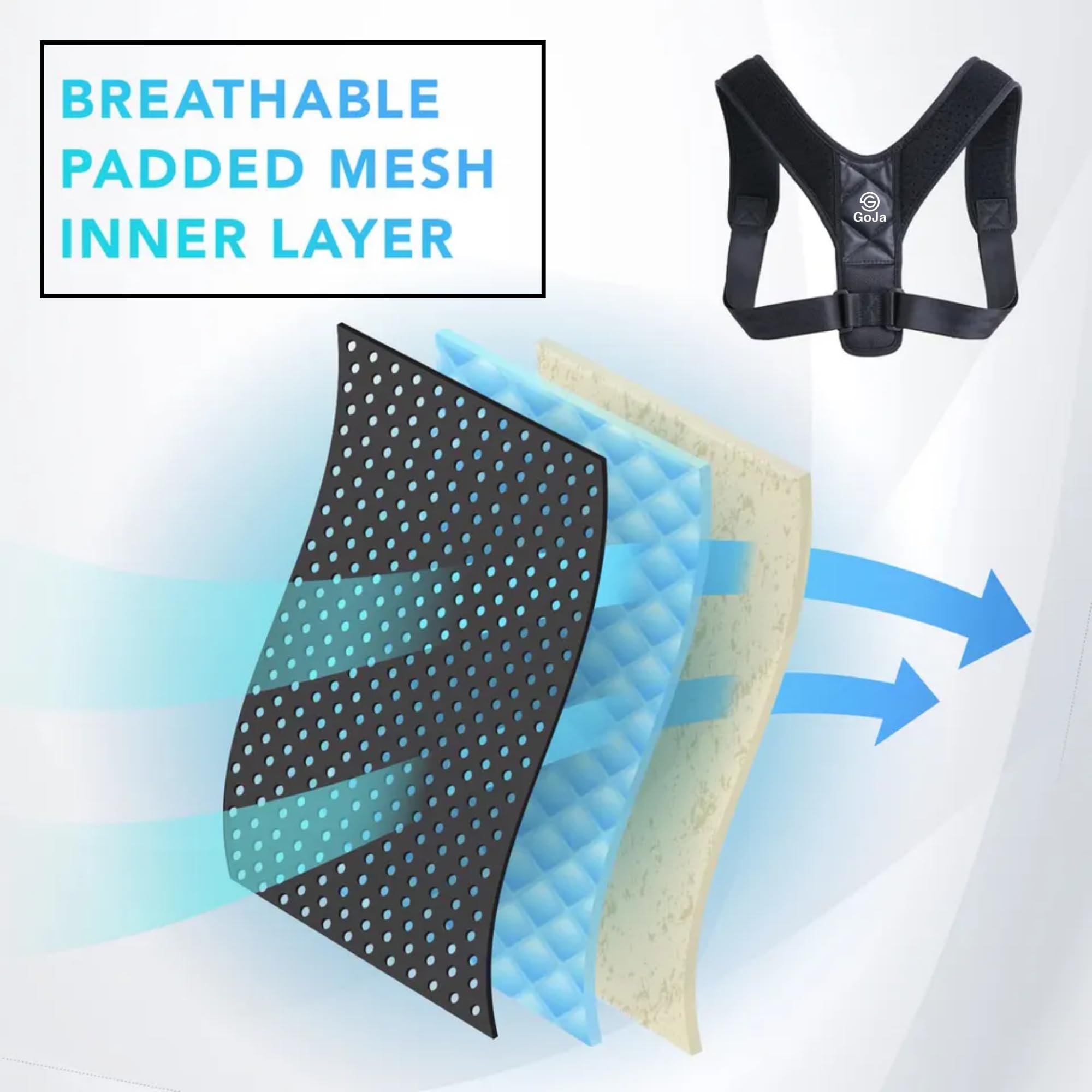 GoJa Back Cracker device With posture corrector for women & Men-Lower Back Stretcher, Back Support belt for women, Set for lower back pain relief with Adjustable Board and Spine Cushion, back