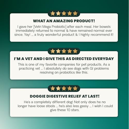 VetriScience Extra Strength Gut Health Easy-Open Capsules, Probiotic & Prebiotic Digestive Supplement for Dogs & Cats, Digestion, Gas & Diarrhea, Immune Support, 7.5 Billion CFU Per Capsule, 120 Count