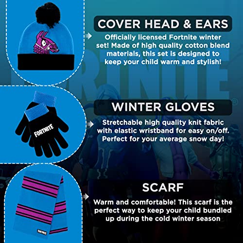FORTNITE Boys Winter Beanie Hat and Snow Gloves for Boys 2 Piece Set