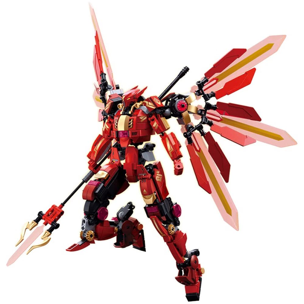 JCPUCT Black Tech Mecha Robot Building Blocks Birthday Gifts, Ages 15 and Up (Halberd Athenas B1152-Without Original Box)