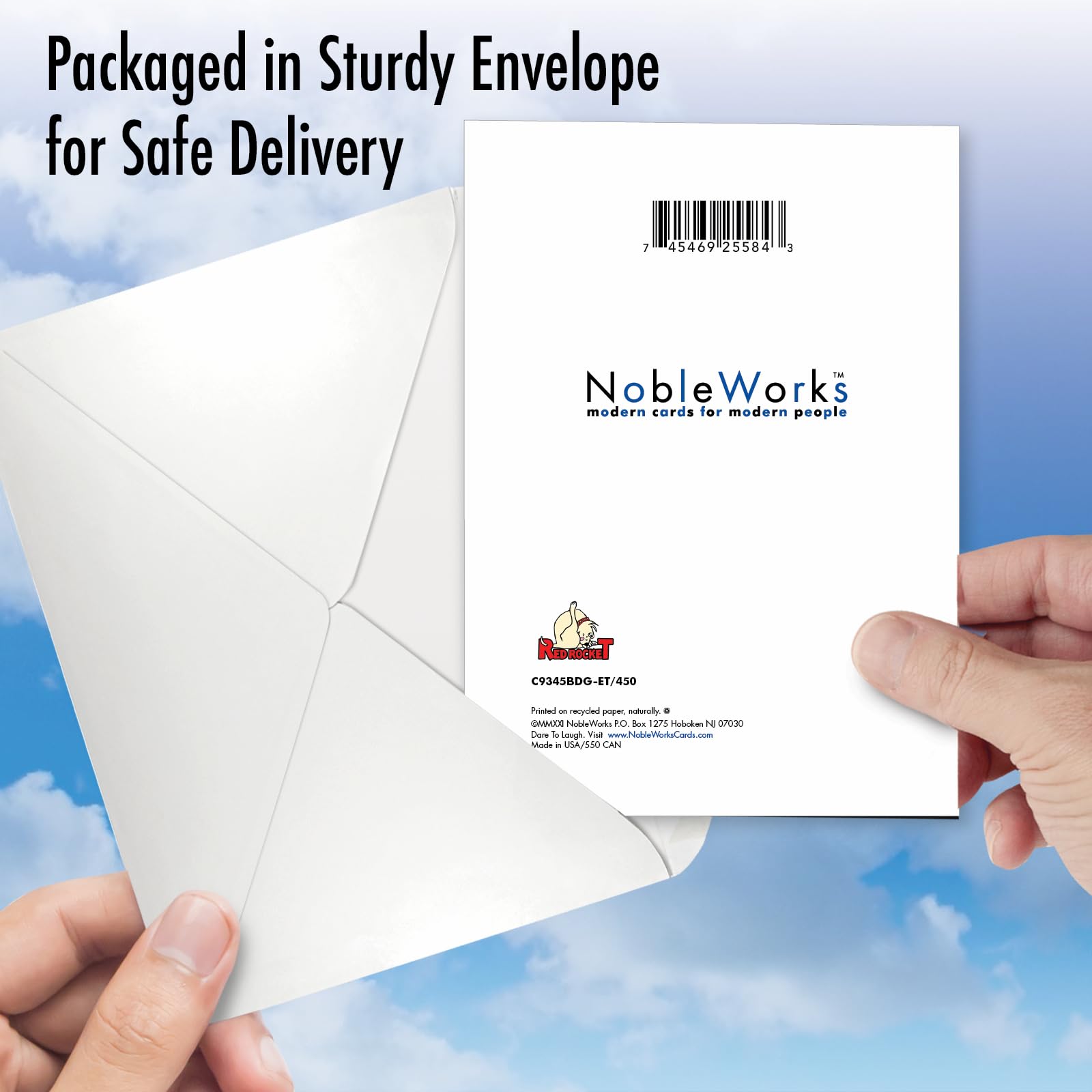 NobleWorks - 1 Funny Birthday Greeting Card with Envelope - Grown-Up Humor, Happy Birthday Card for Senior Citizens - Incorrect C9345BDG-ET