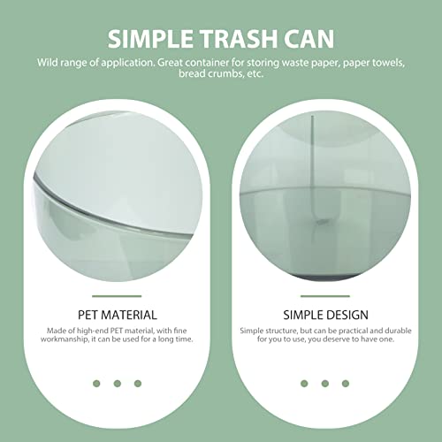Office Trash Cans Clear Wastebasket Plastic Trash Can: Garbage Container Can Litter Bin Household Kitchen Bedroom Office Restaurant Wastebasket Green Office Waste Basket