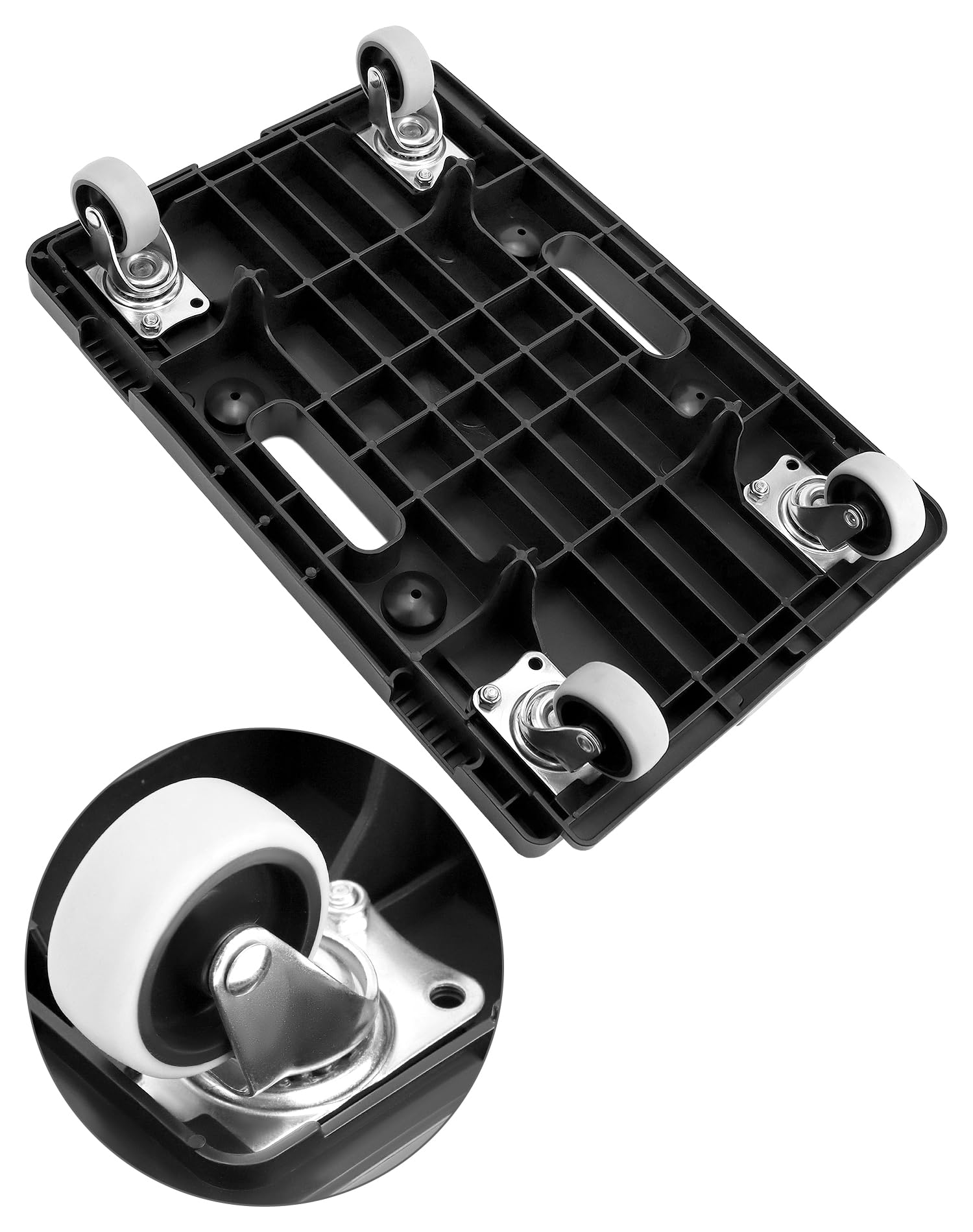QWORK Furniture Moving Dolly with Wheels, 2 Pack Moving Rollers Leg Dollies, Portable Furniture Movers, 440 Lbs Capacity Small Flat Dolly