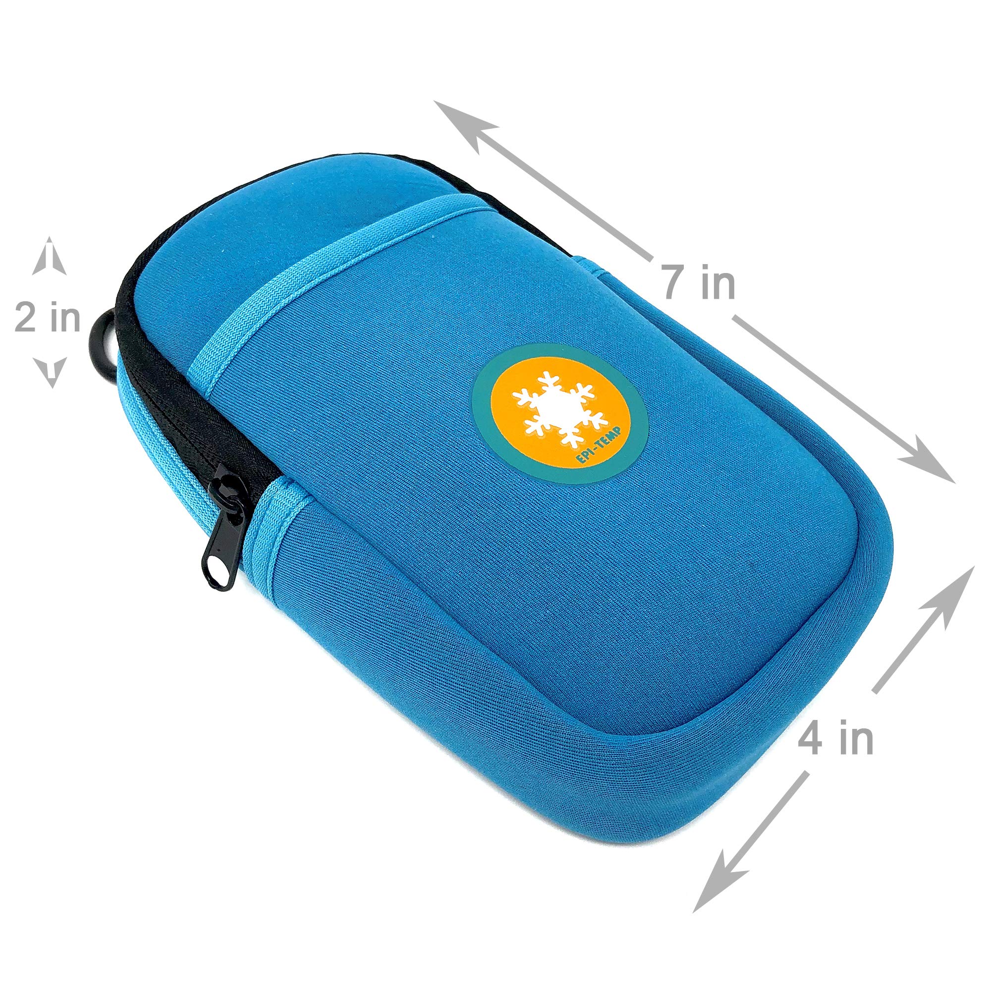 EPI-TEMP Epipen Insulated Case for Kids, Adults β Smart Carrying Pouch, Storage Bag, Powered by PureTemp Phase Change Material to Keep Epinephrine in Safe Temperature Range (Teal)