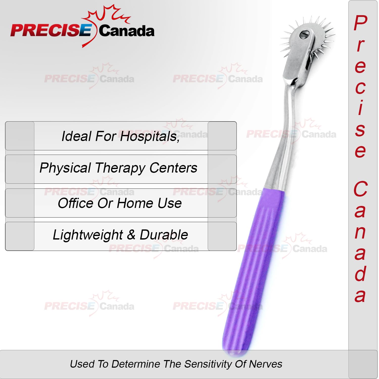 PC Rotating SPUR Purple WARTENBERG Pinwheel Chrome Plated