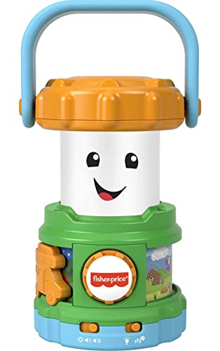 Fisher-Price Laugh & Learn Camping Fun Lantern, Musical Toy with Lights, Sounds and Learning Content for Baby and Toddler Ages 6-36 months