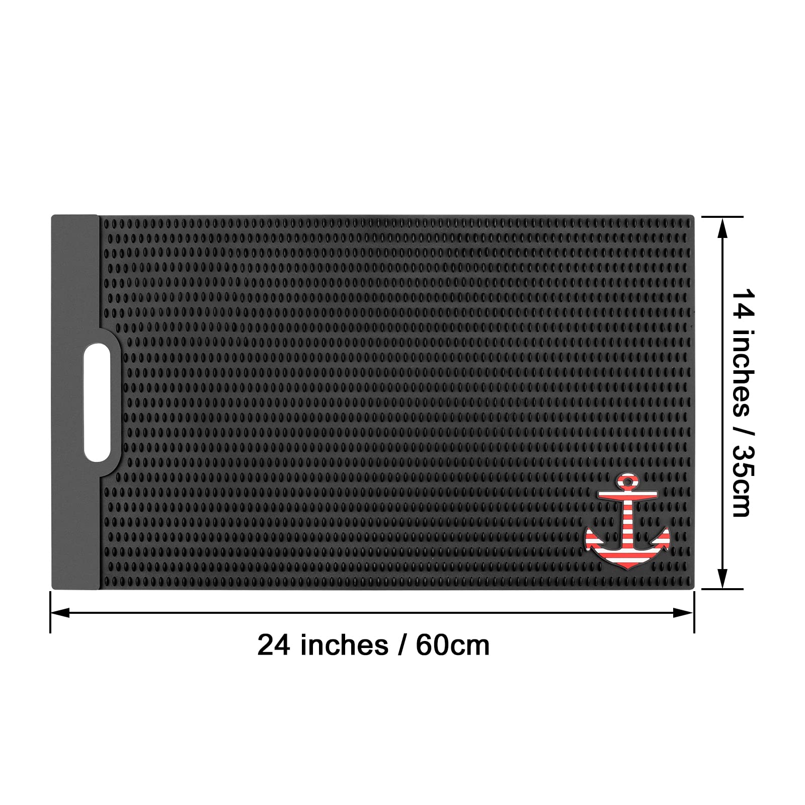 HHQ Fish Fillet Mat Fish Cleaning & Cutting Board Grips Fish for Easy Filleting, 14"x24"
