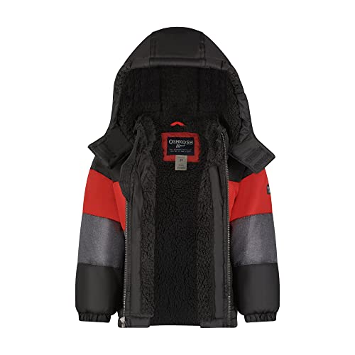 OshKosh B’gosh Boy's Hooded Baby Winter Coat, Grey, 4 Years