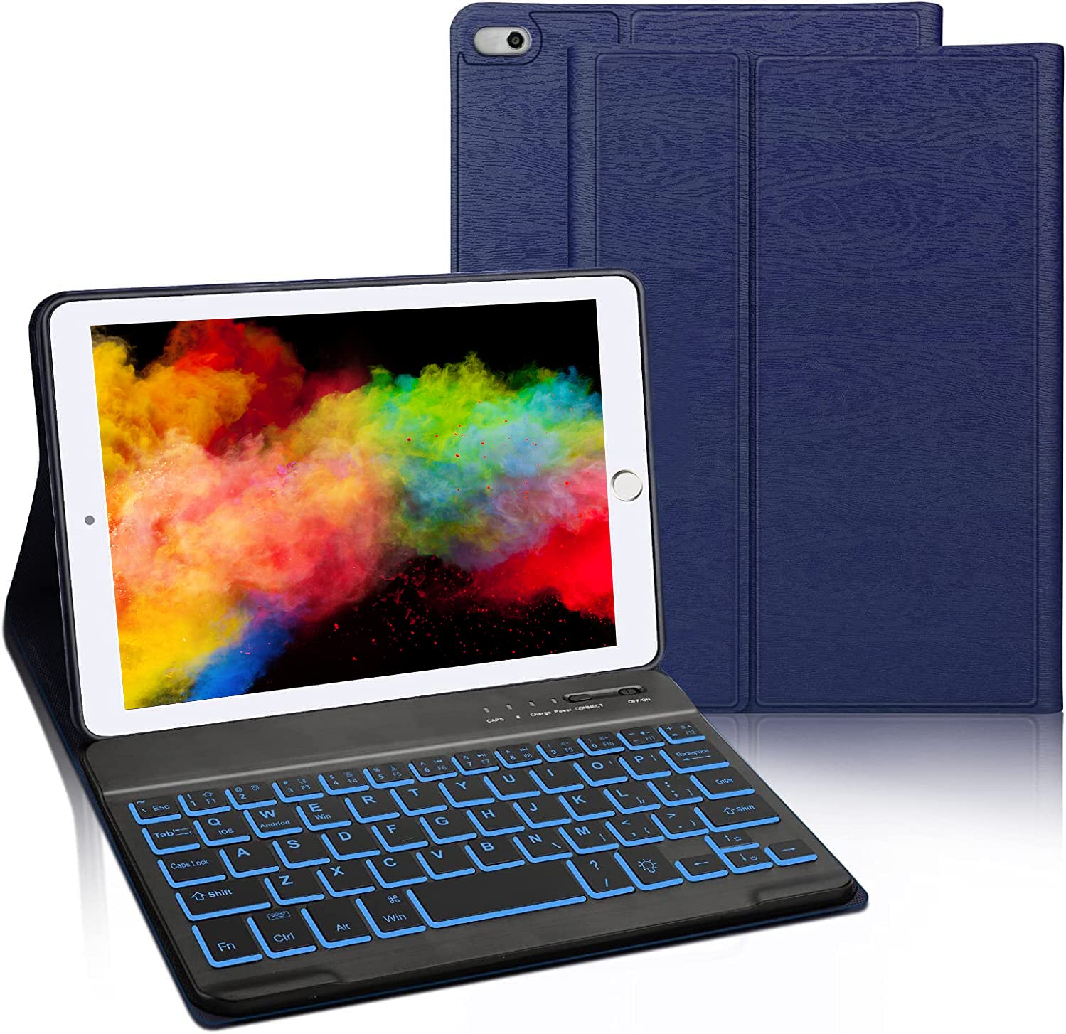 KVAGO Keyboard Case, Compatible with iPad Mini 5/4/3/2/1, iPad Mini Case with Keyboard-Wireless Bluetooth Keyboard Cover 7.9 inch, Black