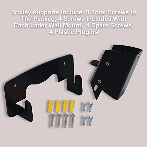Wheelbarrow Hanger Holder - Wall Mounted Bracket, Garage Organizer Holder Storage Bracket for Most Wheelbarrows, with mounting Hardware Holds Most cart Weights - Effective Space Saving