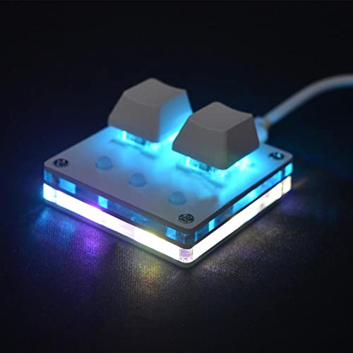 MAKIVI 2 Key OSU Mini Keyboard Gaming Keyboard Programming Macro Keypad Mechanical Keyboard with Blue Switch