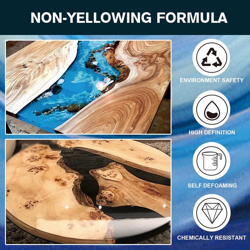 Epoxy Resin Kit, 1 Gallon High-Performance Epoxy Resin, Perfect for Table Tops, Self-Leveling, Minimal Bubbles, Clear, Glossy, UV Resistant, DIY Crafts. by Amberart