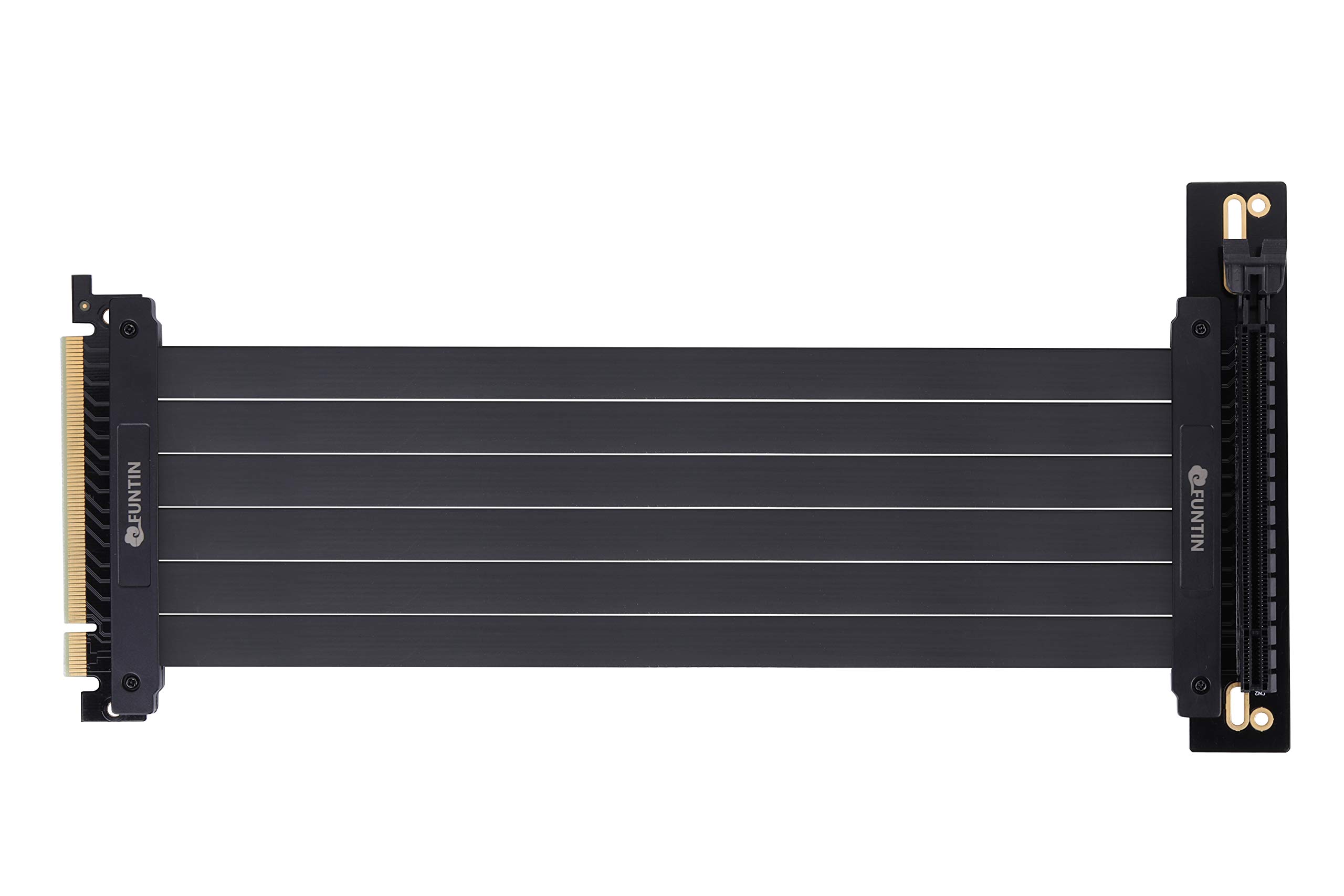 Funtin PCIe Riser Cable, 3.0 x16 PCI Express Riser Extender, Flexible High Speed 90 Degree GUP Riser Cable for Graphics Card Vertical Mount (20cm, 90°)