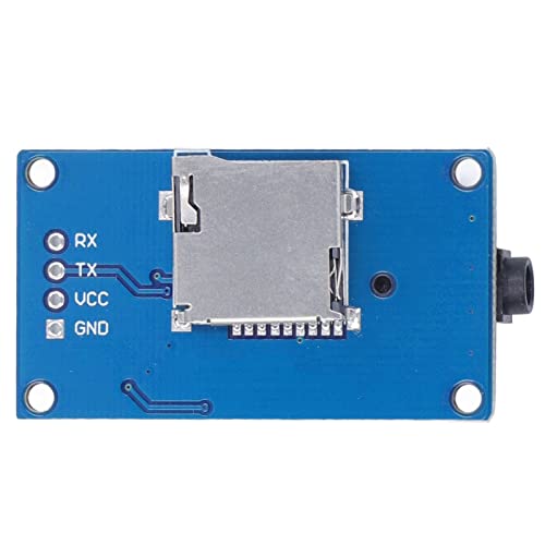 Oumefar Music Play Board Accessory, 3.2-5.2V DC UART TTL Serial Port Adjustable Volume MP3 Module Wide Compatibility Easy Operation with Memory Card Socket for MEGA2560 Keyboards