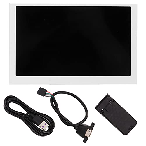 Oumefar USB Monitor, IPS Secondary Screen ABS Eye Protection Multi Theme Energy Saving for Mini Chassis(White) Electroniccomponents