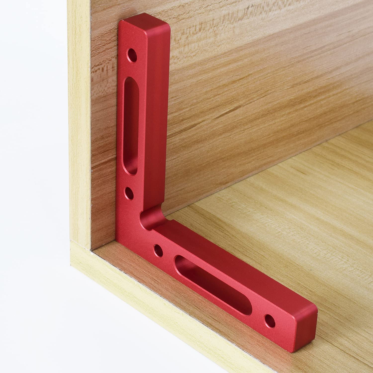 Mocoum Aluminium Alloy 90 Degree Positioning Squares 4.7" x 4.7"(12x12cm) Right Angle Clamps Woodworking Carpenter Tool Corner Clamping Square for Picture Frame Box Cabinets Drawers