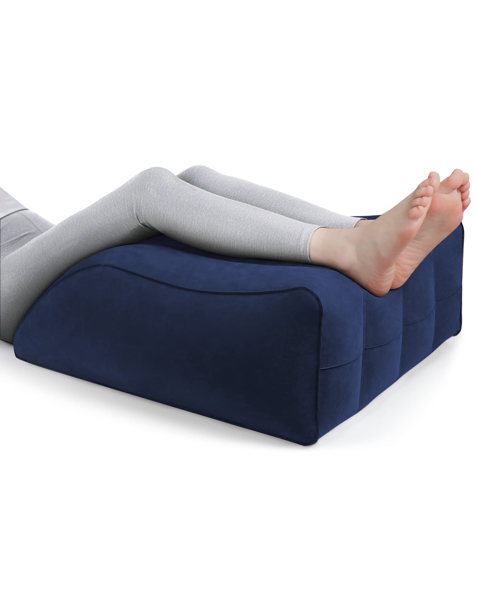 Leg Elevation Pillow,Inflatable Wedge Pillows,Comfort Leg Pillows for Sleeping,Improve Circulataion and Reduce Swelling,Suitable for improving Sleep Quality,Pregnant,Surgery and Injury,Recovery(BLUE)