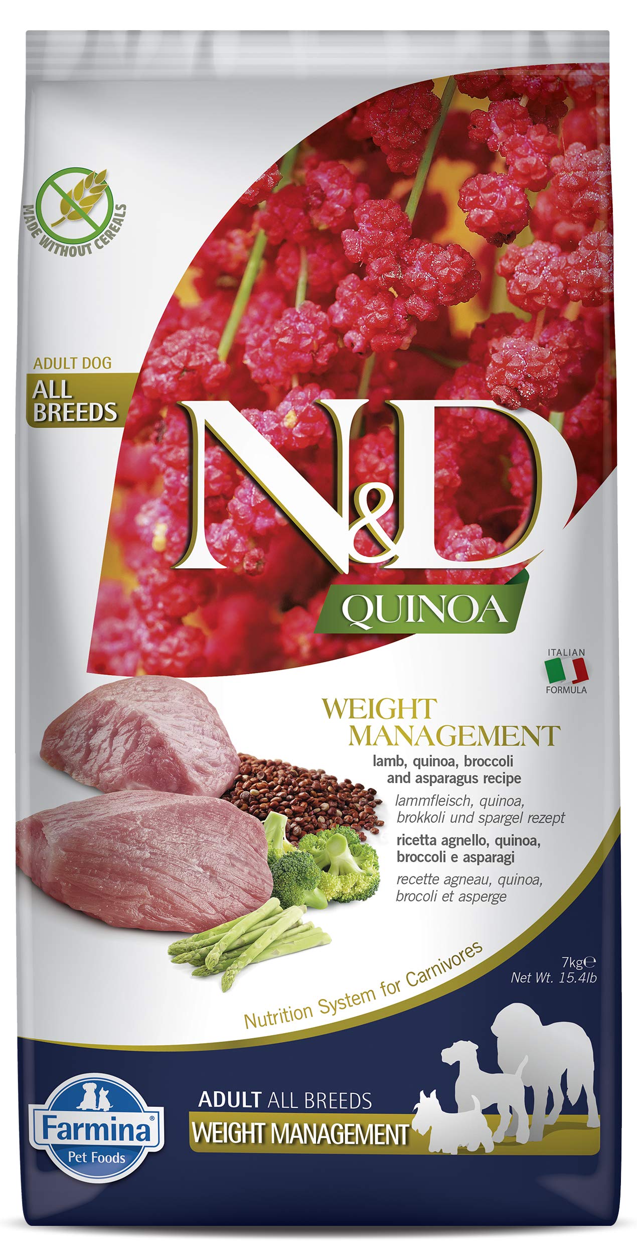 Farmina N&D Dog Dry Quinoa Weight Management Lamb 15.4 Pounds