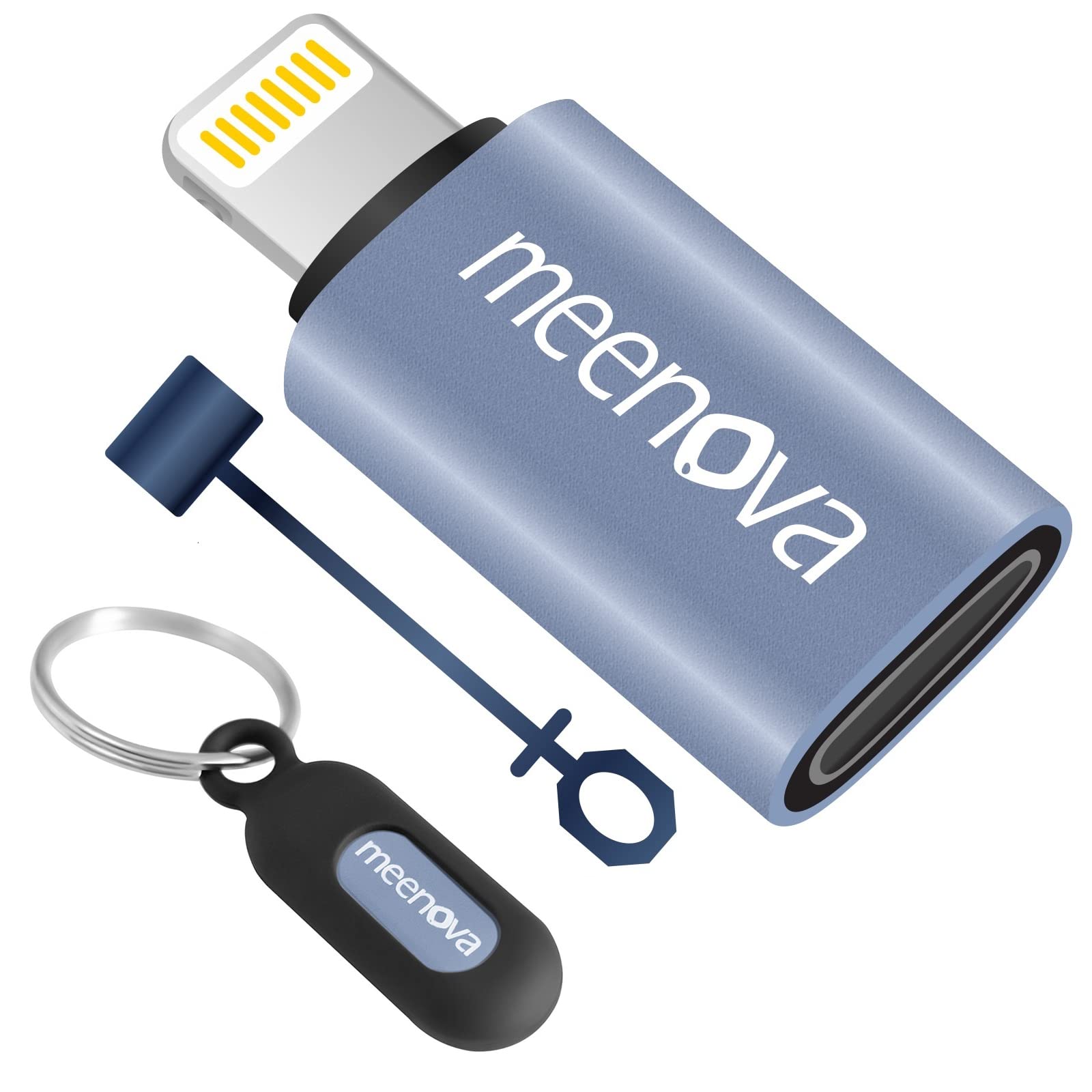 Meenova 30W/27W USB C to Lighti-ng Adapter Type C to Lighting Converter, Type C to Adaptor - Compatible with 14 13 12 Pro Max, with Silicone Sleeves